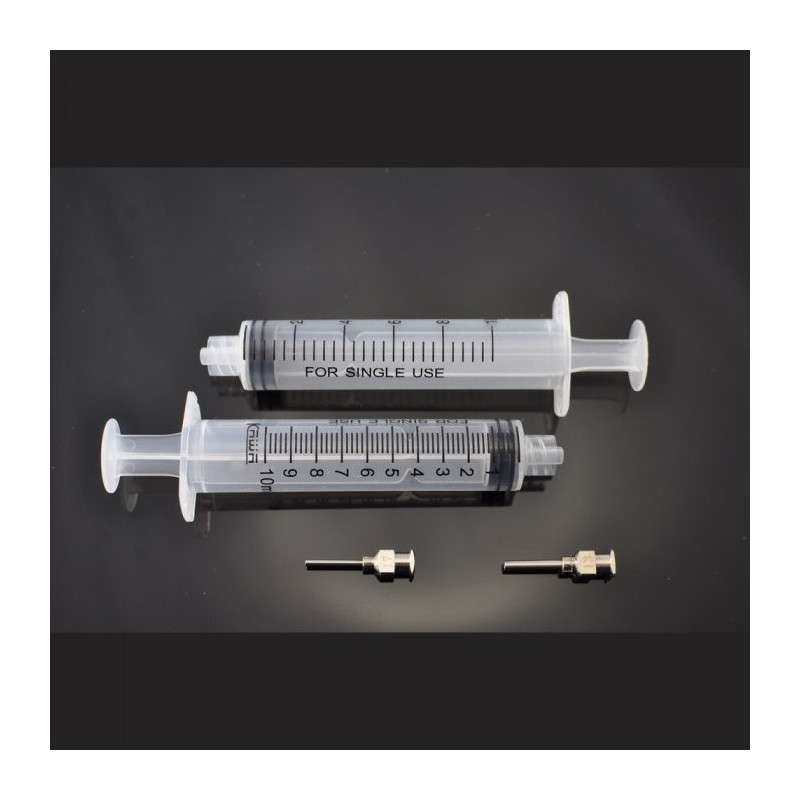 kit Syringe, plunger and needles to use flux and solder paste