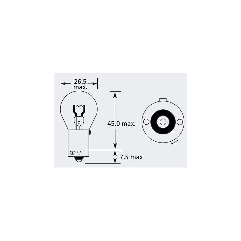 Lâmpada para automóvel PY21W BAU15s 12V 21W LARANJA - Osram 7507