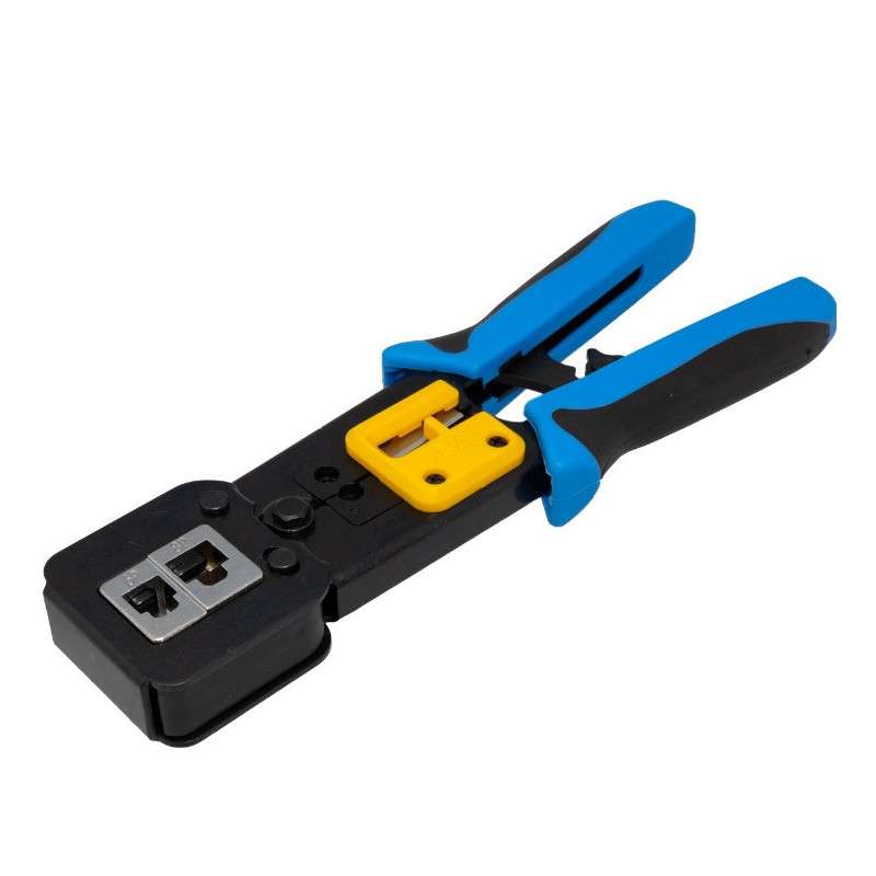 Alicate de cravar fichas RJ11, RJ12 e RJ45 de tecnologia passante
