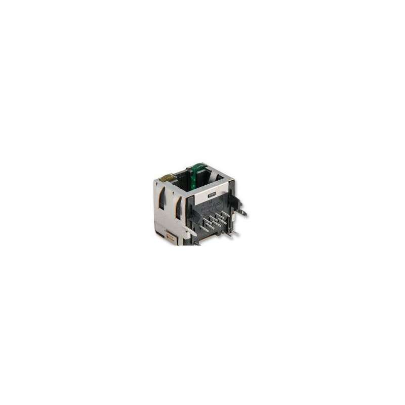 RJ45 female with yellow and green LEDs to solder chassis 90 - AMP 2 ...