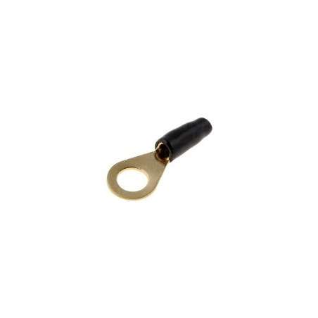 Black insulated golden eye terminal (6mm²) Ø8.4mm