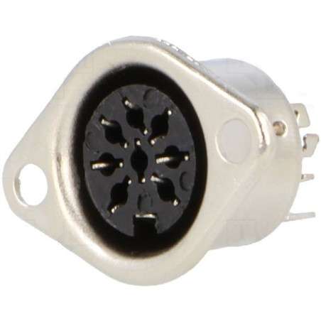 8 pin DIN female panel plug