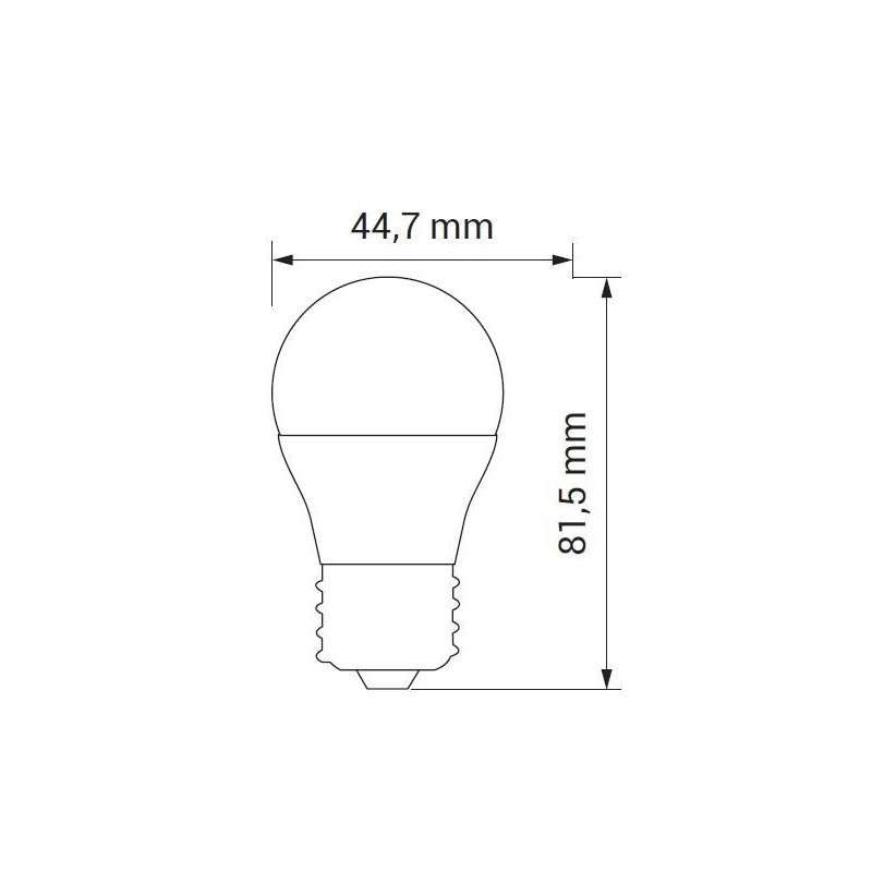 E27 LED G45 230V 6W 6500K 470lm