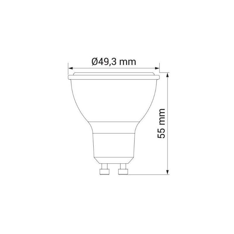 LED GU10 230V 4W 3000K (branco quente) 281lm