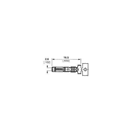 Terminal fêmea para ficha AMP fêmea para fio 0.75..1.5mm² 14A - TE 183025-1