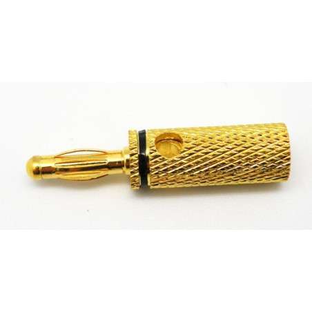 BANANA PLUG, Golden, CABLE 6mm black line
