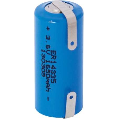 Lithium Battery (ER14335) 3,6V 1650mAh with Tabs
