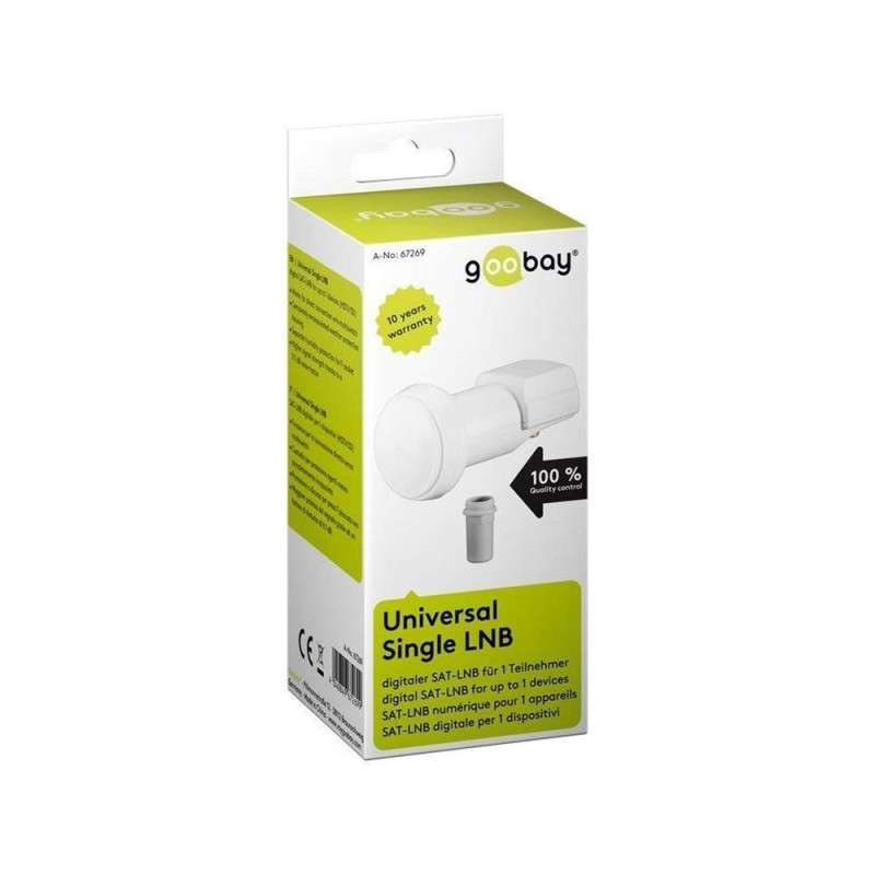 LNB Single UNIVERSAL 0.1dB - Goobay 67269