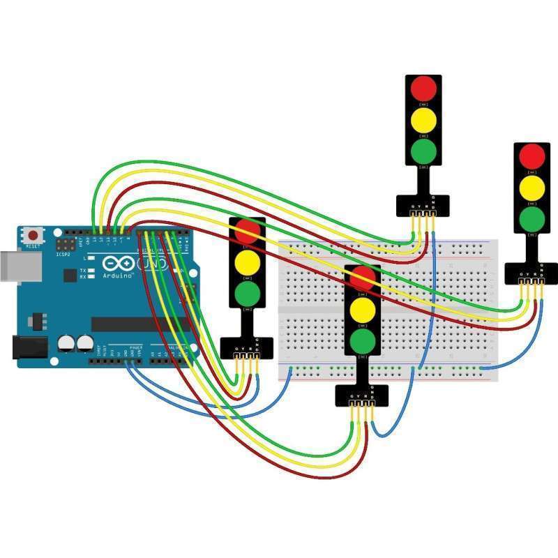 MÓDULO DE SEMÁFORO LED 10MM 5V PARA ARDUINO Y RASPBERRY