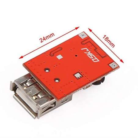 MODULE DC-DC STEP-UP 3V TO 5V 1AMP. USB TO CHARGE MOBILE, MP3, ETC