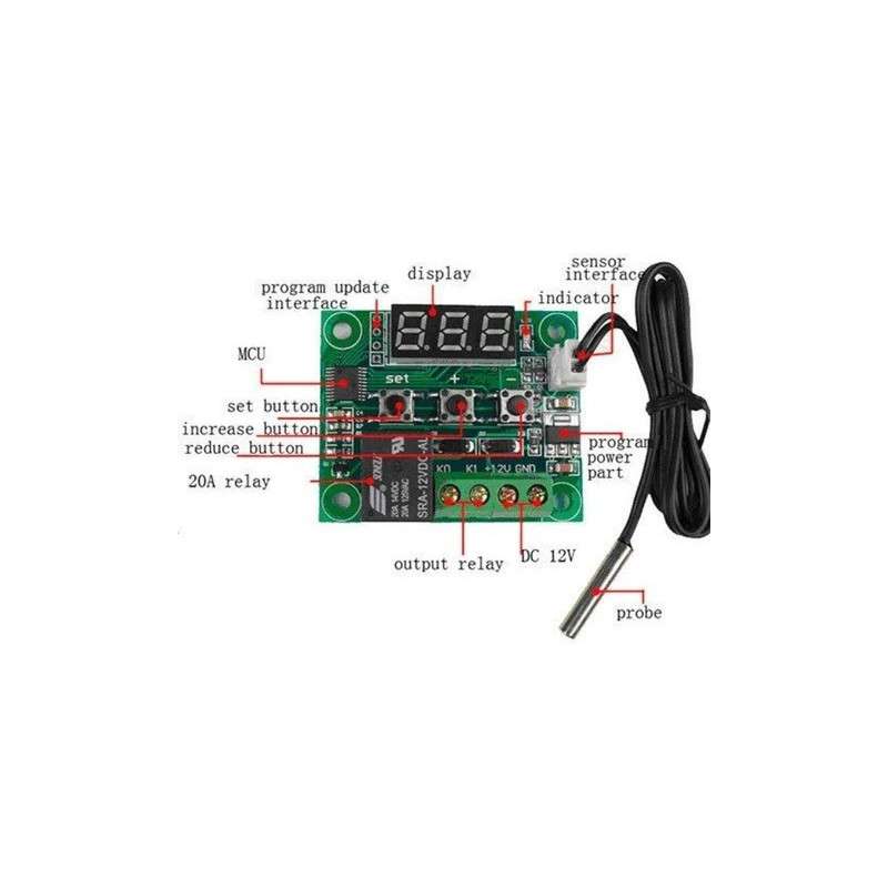 XH-W1209 DC 12V MINI TEMPERATURE CONTROLLER MODULE WITH DISPLAY