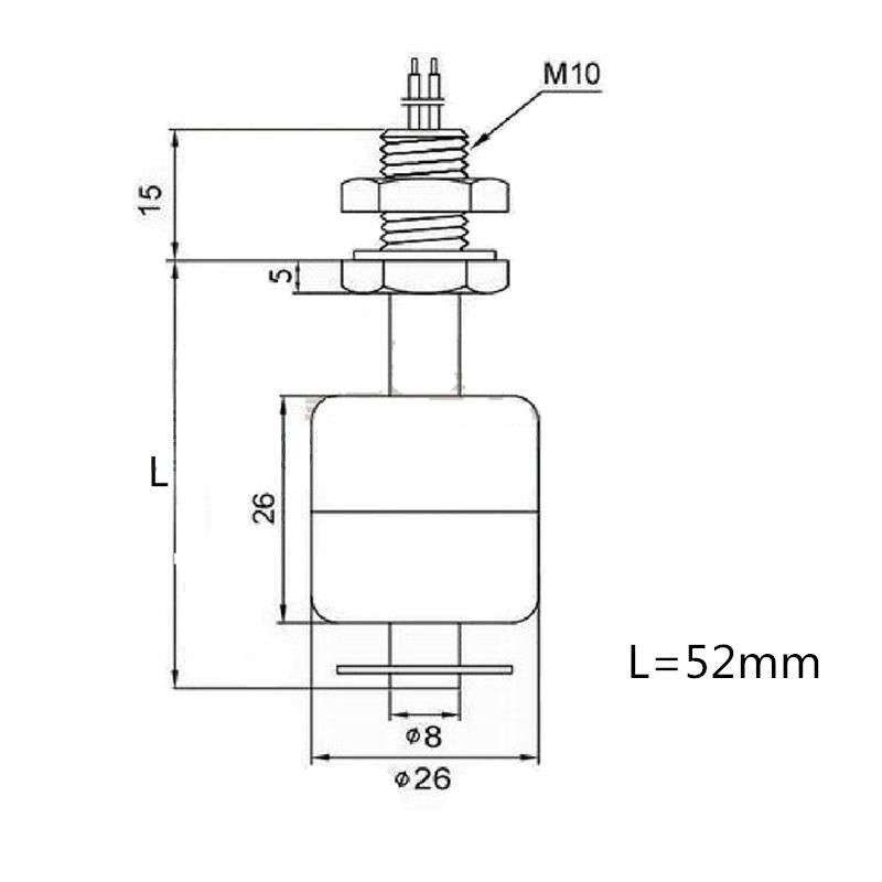 52MM PLASTIC BALL FLOAT LIQUID LEVEL SWITCH