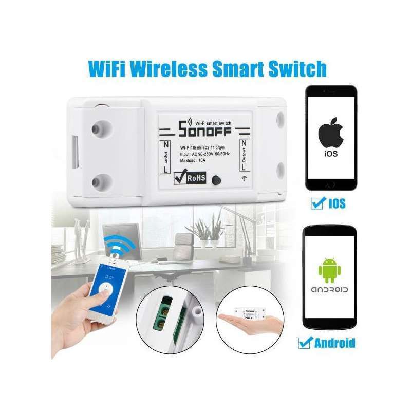 Interruptor Smart WiFi Wireless - Sonoff BASIC R2