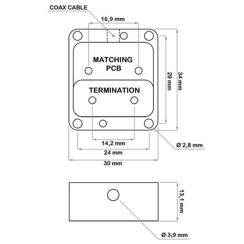 Complete kit 150W dc - 2.5 GHz connectorized termination