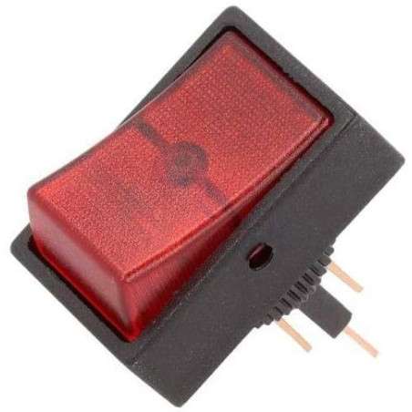 Rocker switch 2 stable positions - OFF-ON - 12VDC 30A (3 pins) - red ...
